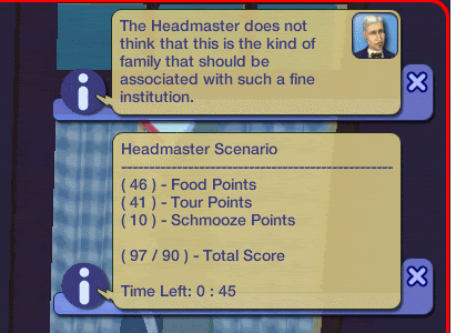 Mod The Sims - Headmaster rejects family who got 97/90